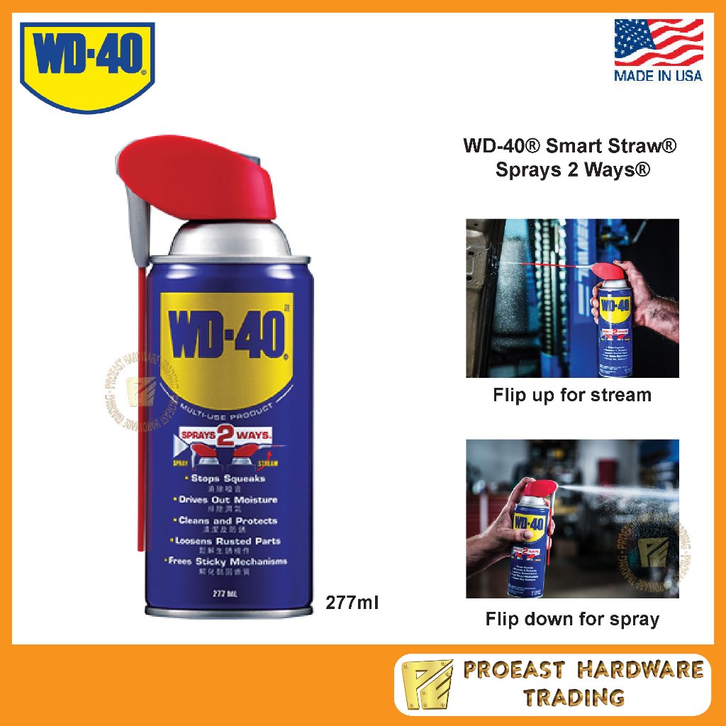 WD-40 SMART STRAW MULTI-USE ANTI-RUST LUBRIANT SPRAY PRODUCT (277ML ...