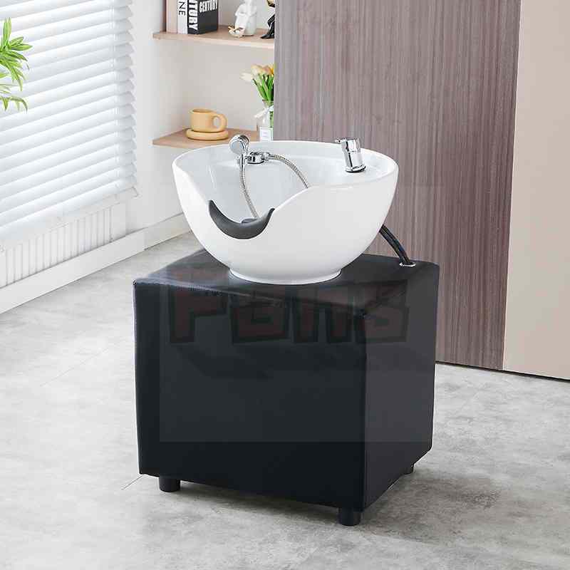Barber Deep Ceramic Basin Hair Wash Basin With Stand Hair Salon (Free ...