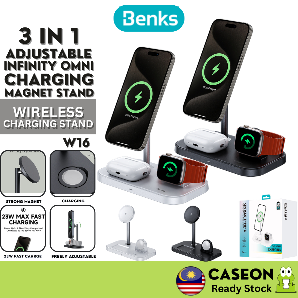 BENKS INFINITY OMNI 3 IN 1 Magnetic Wireless Adjustable Charger ...