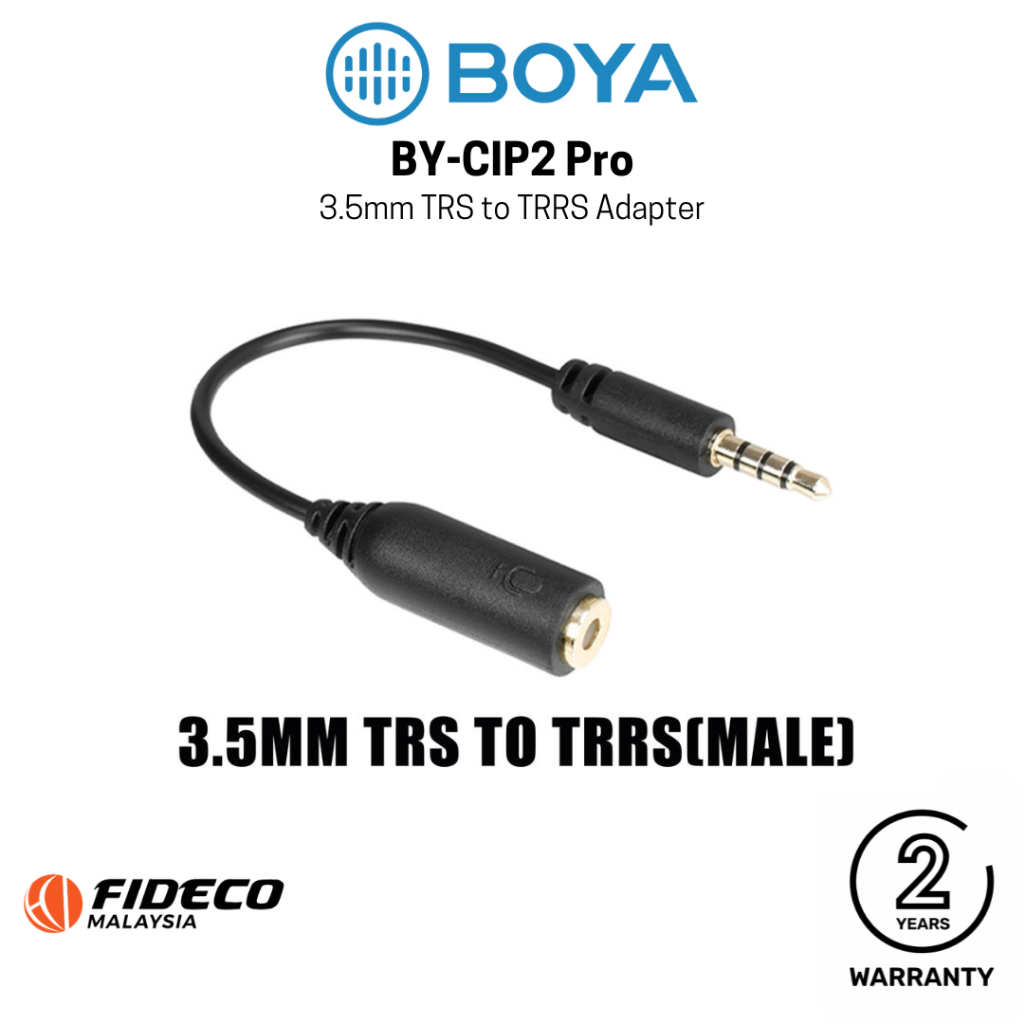 BOYA BY-CIP2 Pro - 3.5mm TRS to TRRS Adapter | Shopee Malaysia