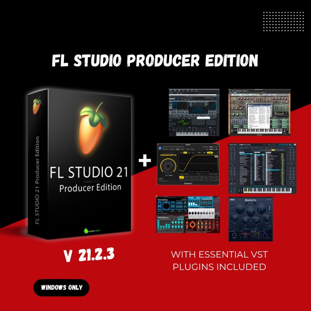 FL Studio Producer Edition v21.2.3.4004 for Windows with Essential Plugins Pre activated ...