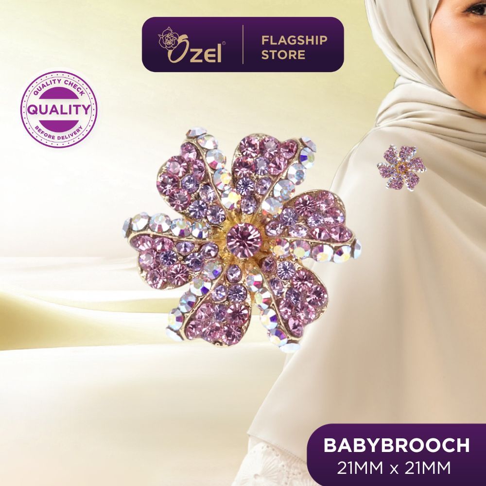 Ozel Flower Brooch G44011 Kerongsang & Pin Tudung, Hijab, Songkok, Baju ...