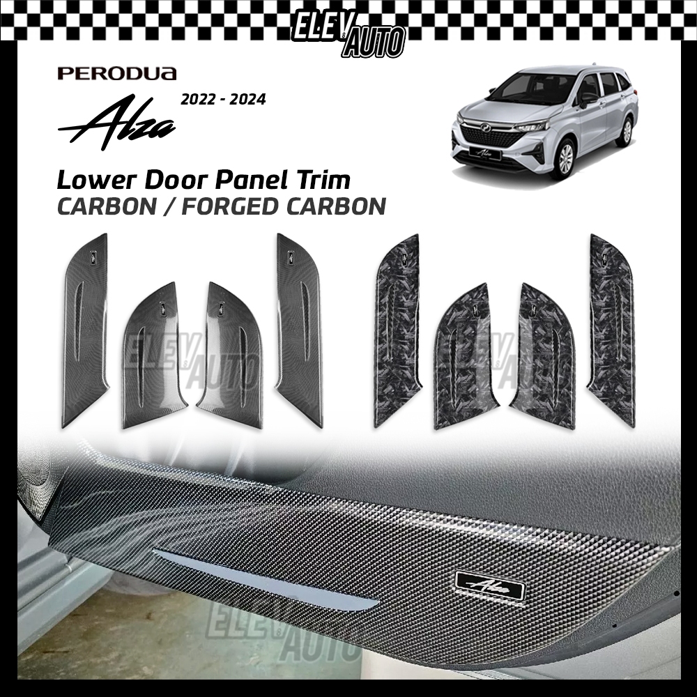 Perodua Alza 2022-2024 Lower Side Door Panel Trim Carbon Fiber Forged ...