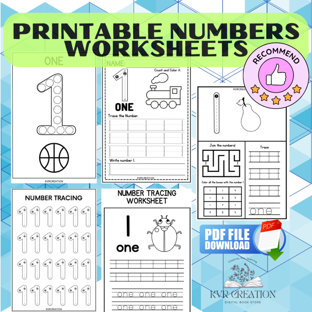 [PDF] Printable Number Worksheets, 51 Pages of Number Activities for ...