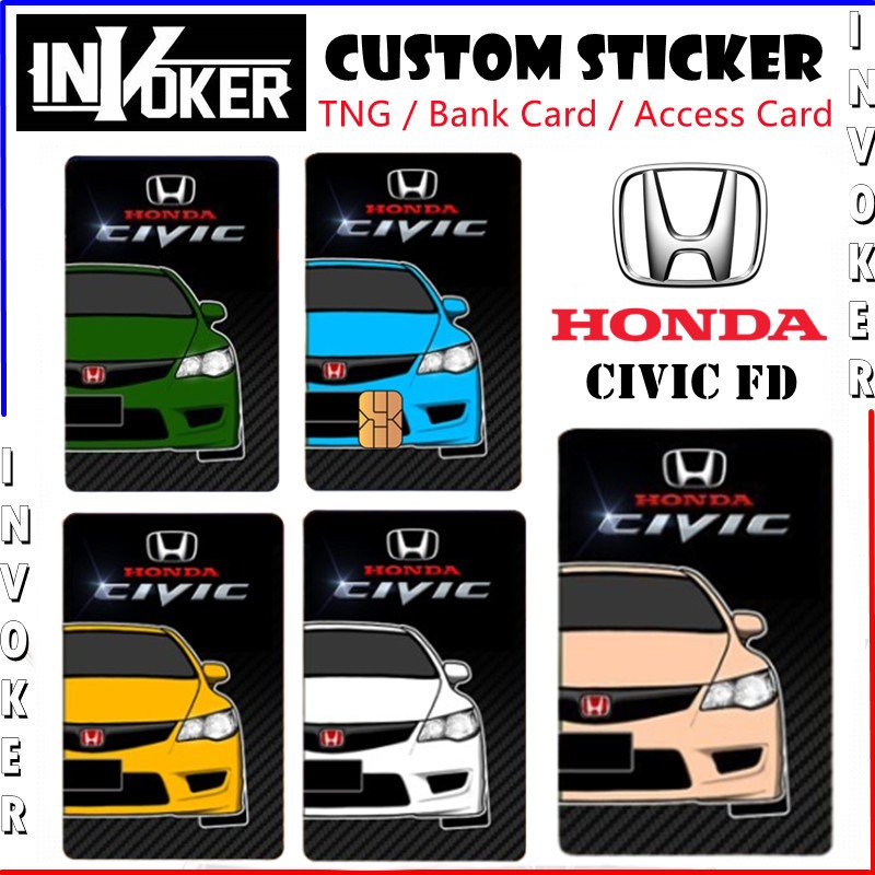 HONDA CIVIC FD - Touch n Go Card Sticker Cover / TNG CARD Sticker ...