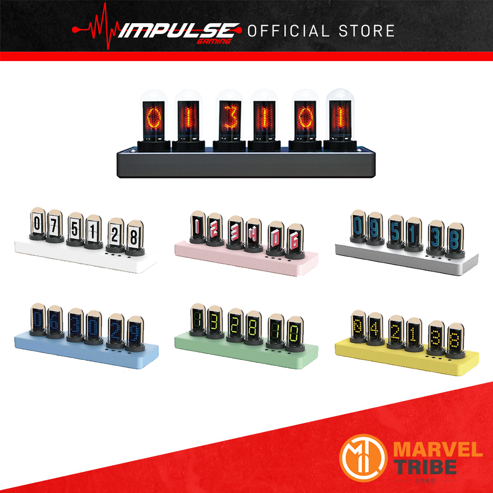 Marvel Tribe IPS Mini Desktop LED Clock - Blue / Green / Pink / Silver ...