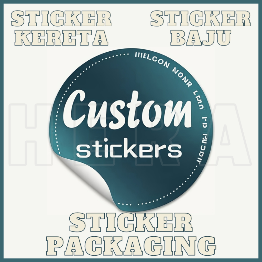 Custom Sticker BAJU / Sticker Kereta / Cling Sticker / Ehailing Sticker ...