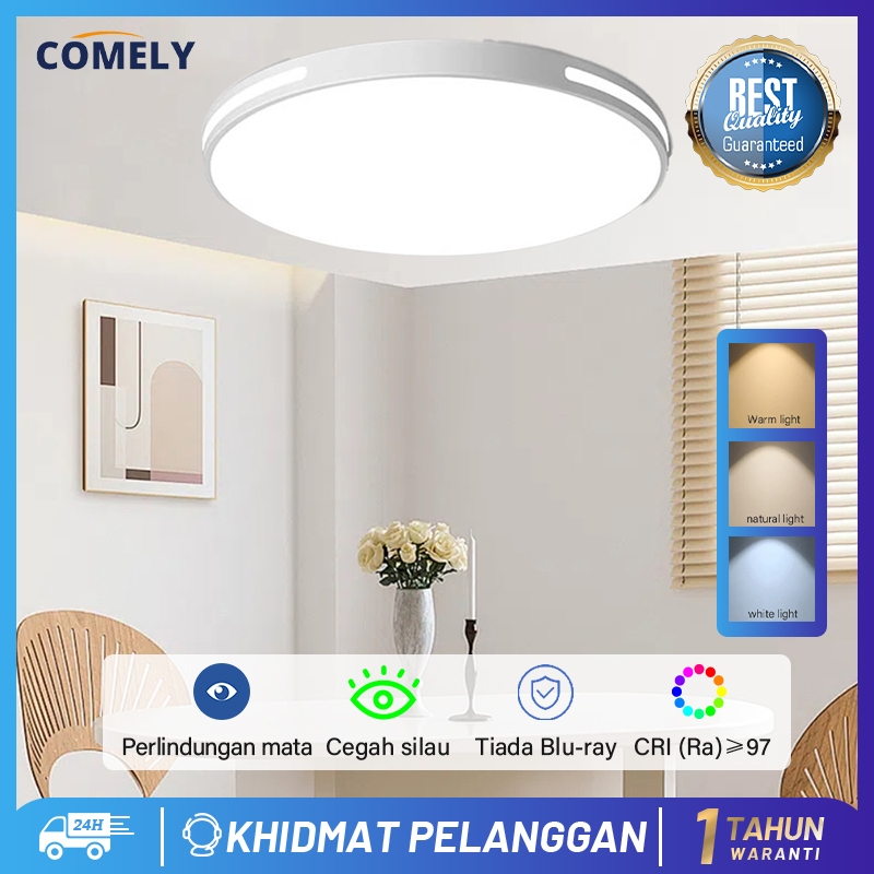 COMELY Flush Mount Lampu Siling LED Lampu Siling Panel Ultra Nipis ...