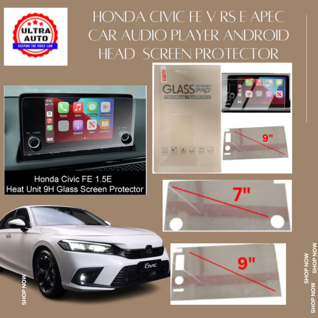 HONDA CIVIC FE V RS E APEC CAR AUDIO PLAYER ANDROID HEAD UNIT SCREEN ...