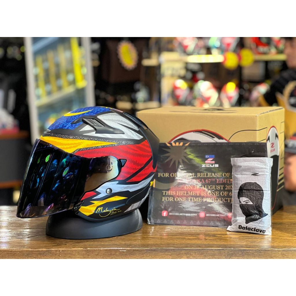 ZEUS HELMET MERDEKA 67 MATT LIMITED EDITION | Shopee Malaysia