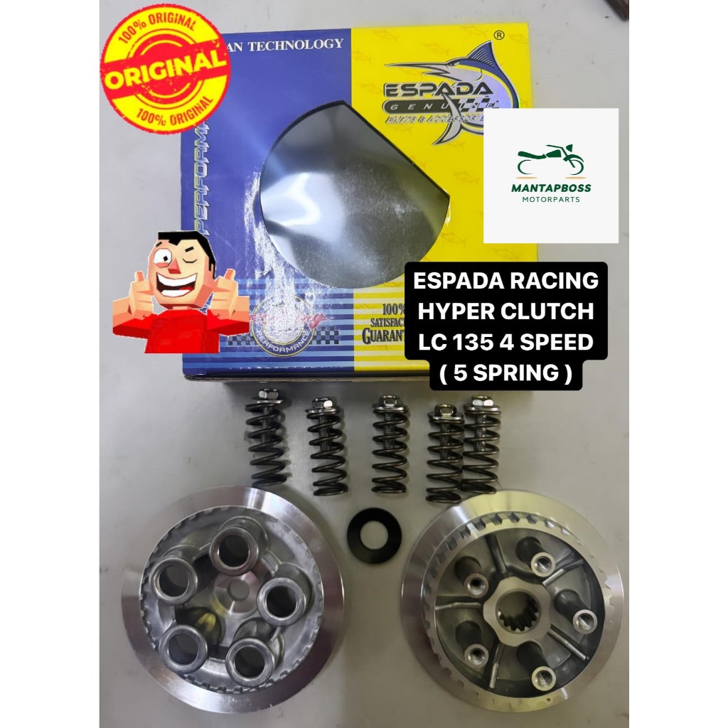 ESPADA RACING HYPER CLUTCH RACING 5 SPRING YAMAHA LC135 4 SPEED LC135 ...