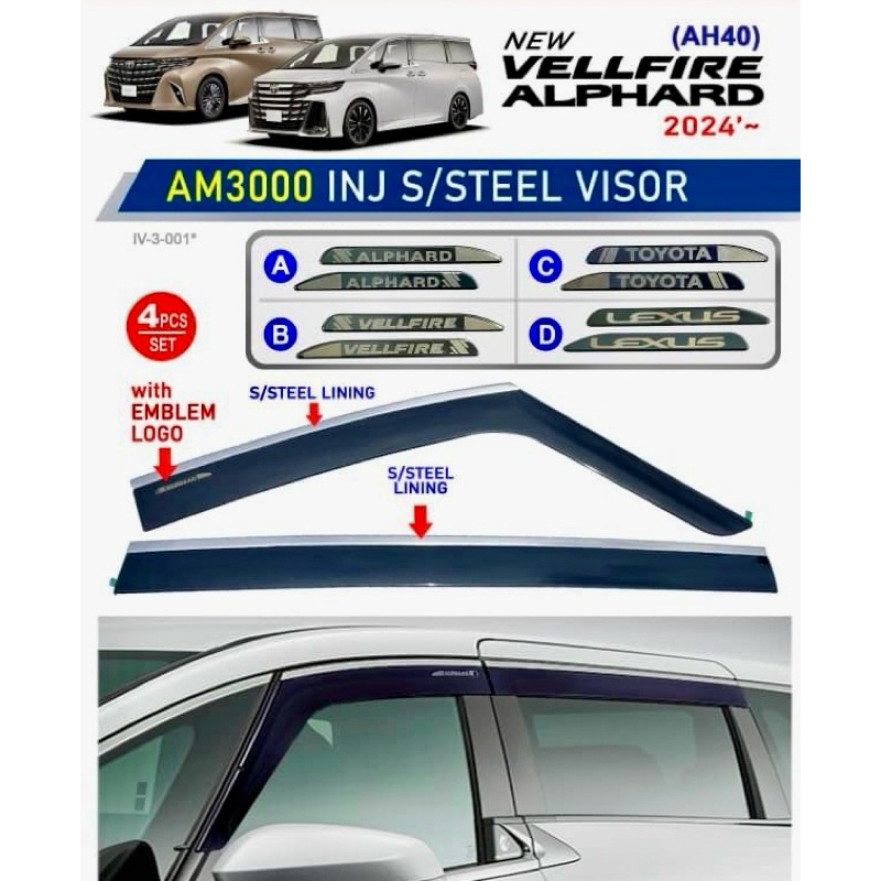 Lexus LM350 Toyota Vellfire Alphard agh30 ah40 2016 - 2024 window door ...