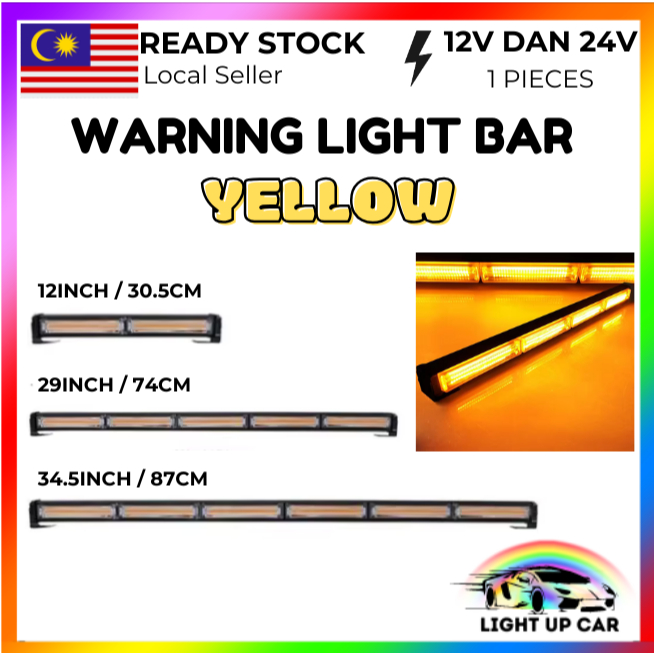 LUC Car Led 12v 24v Led Light Bar Yellow Strobe Light Bar Emergency ...