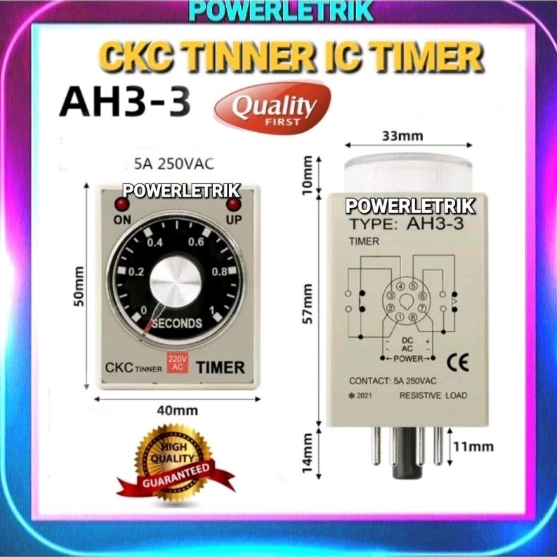 🔥READY STOCK🔥 CKC TINNER AH3-3 8 PINS 60Sec~60 SECONDS DELAY TIMER TIME ... 🔥READY STOCK🔥 CKC TINNER AH3-3 8 PINS 60Sec~60 SECONDS DELAY TIMER TIME ...