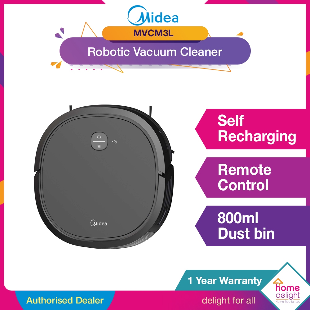 CLEARANCE Midea Robotic Vacuum Cleaner with Remote MVC-M3L MVCM3L ...