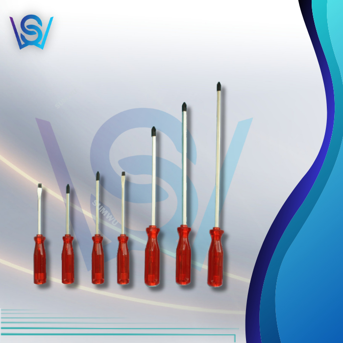 JUPITER Heavy Duty Screwdriver 75-250mm Hammer Impact Go-Thru Iron Cap ...