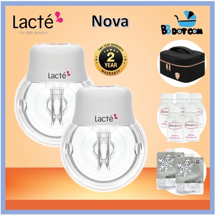 Lacte Pump Susu Nova Hands Free Wearable Breast Pump With Rechargeable ...