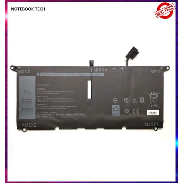 DELL DXGH8 0H754V G8VCF H754V P82G P82G001 P82G002 XPS 13 9370 13 9380 ...