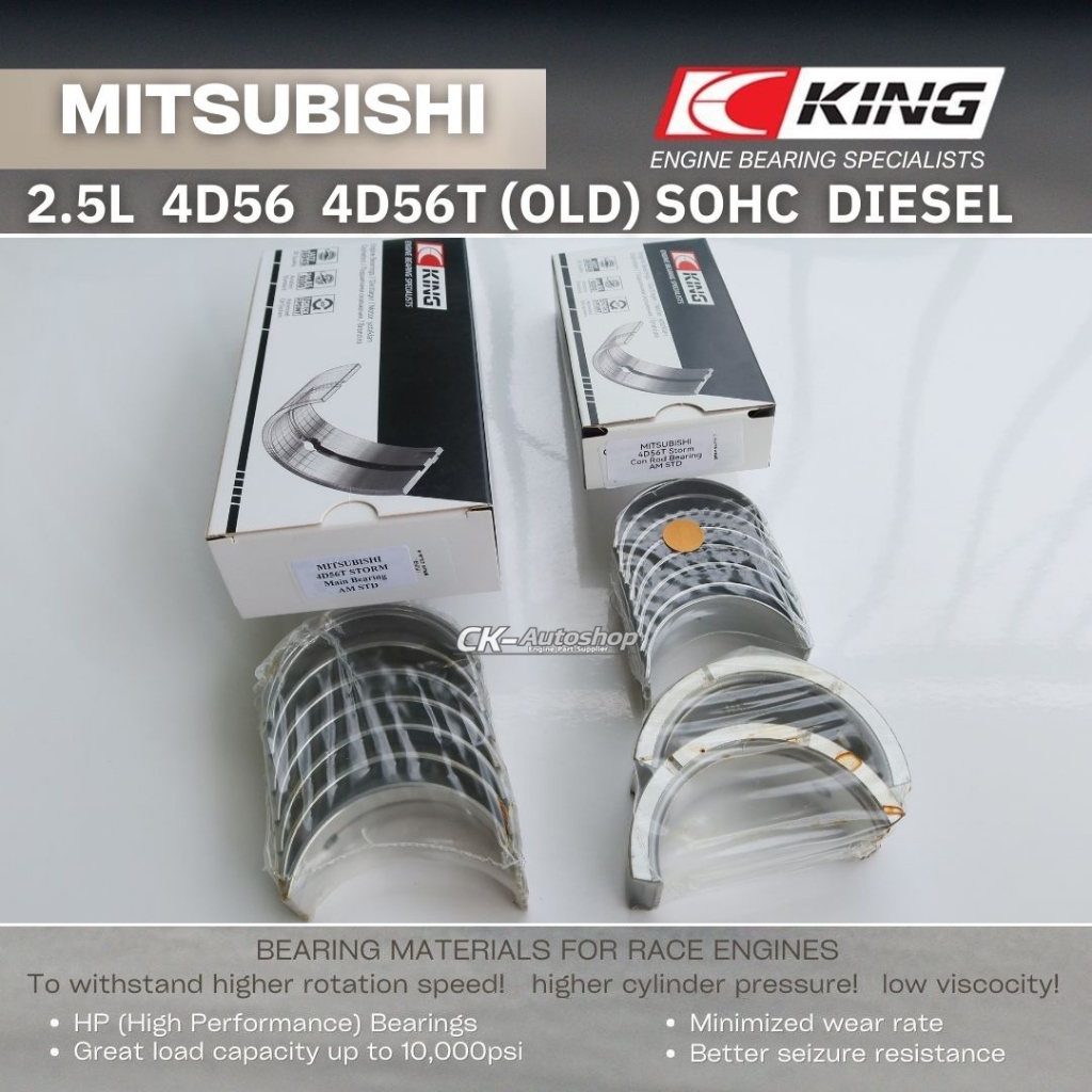 KING Bearing MITSUBISHI 2.5L 4D56 4D56T 2.3L 4D55 SOHC Diesel for Storm ...