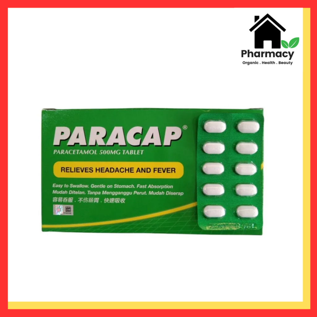 Paracap (Paracetamol) 500mg 50x10's/ Box | Shopee Malaysia