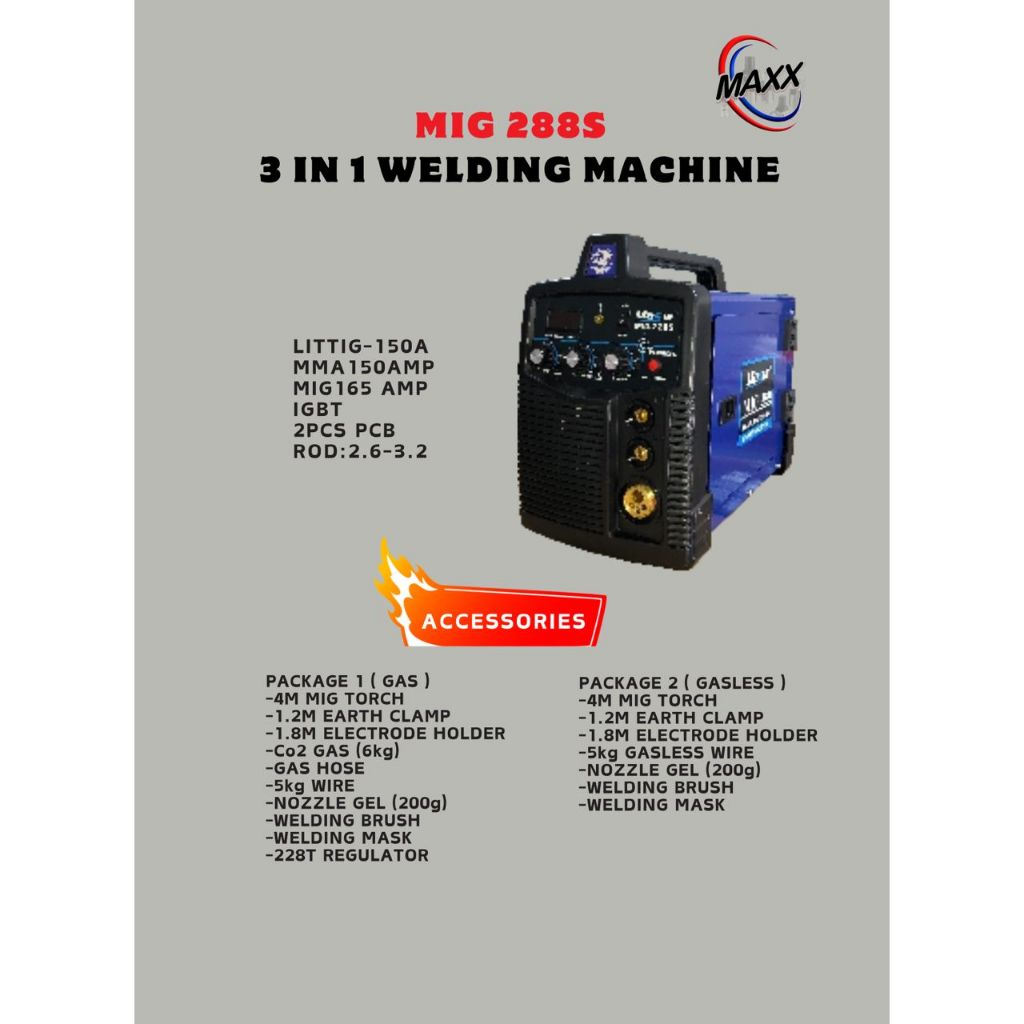 MIG 288S 3 IN 1 WELDING MACHINE (MASW) | Shopee Malaysia