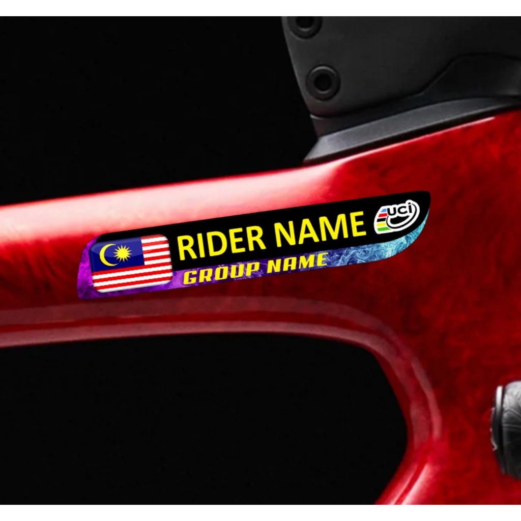 3pcs Package Bike Sticker Nametag Premium Design Stiker Nama Motor ...