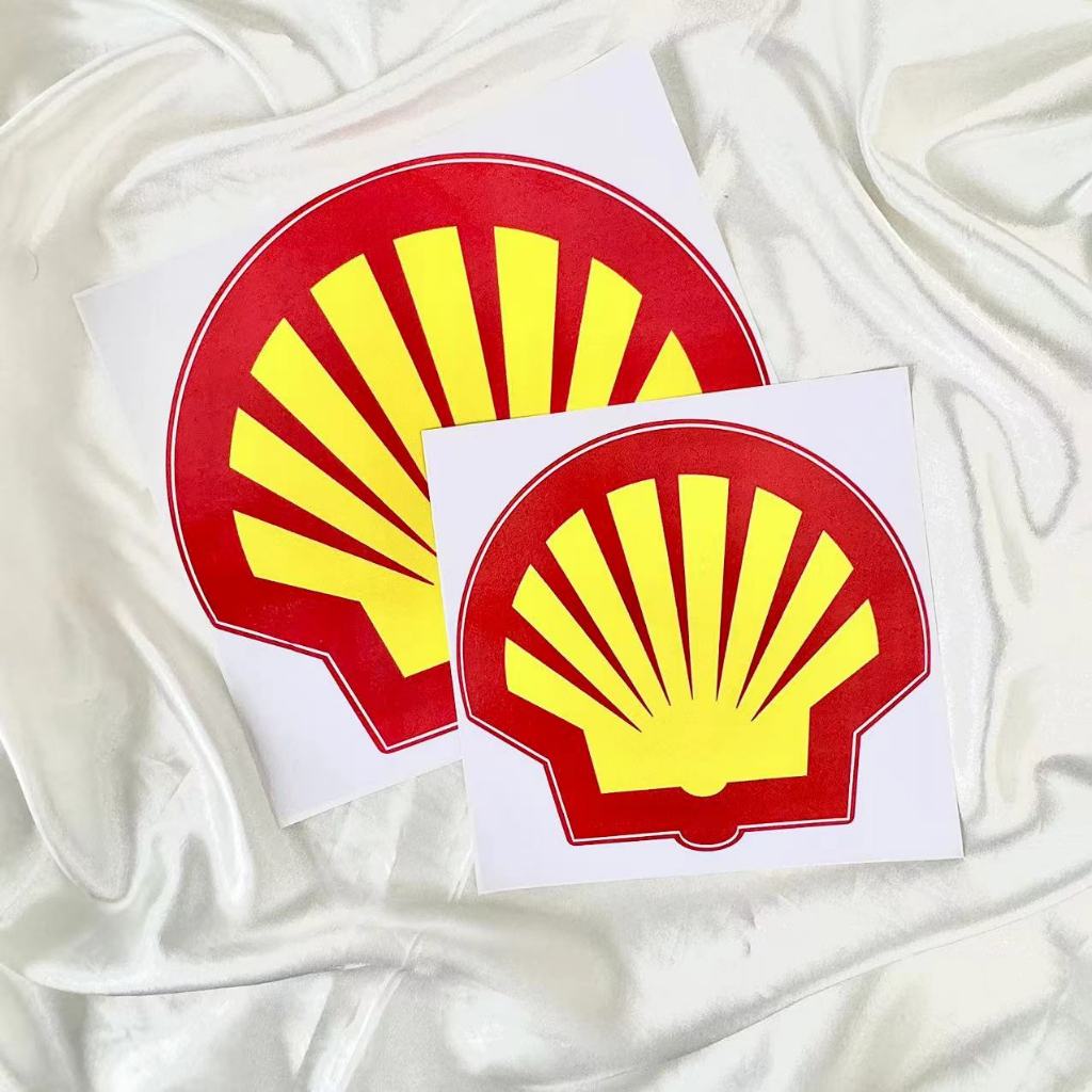 Sticker Shell Oil Motor Car Engine Oil Shell Waterproof HP Latex Print ...