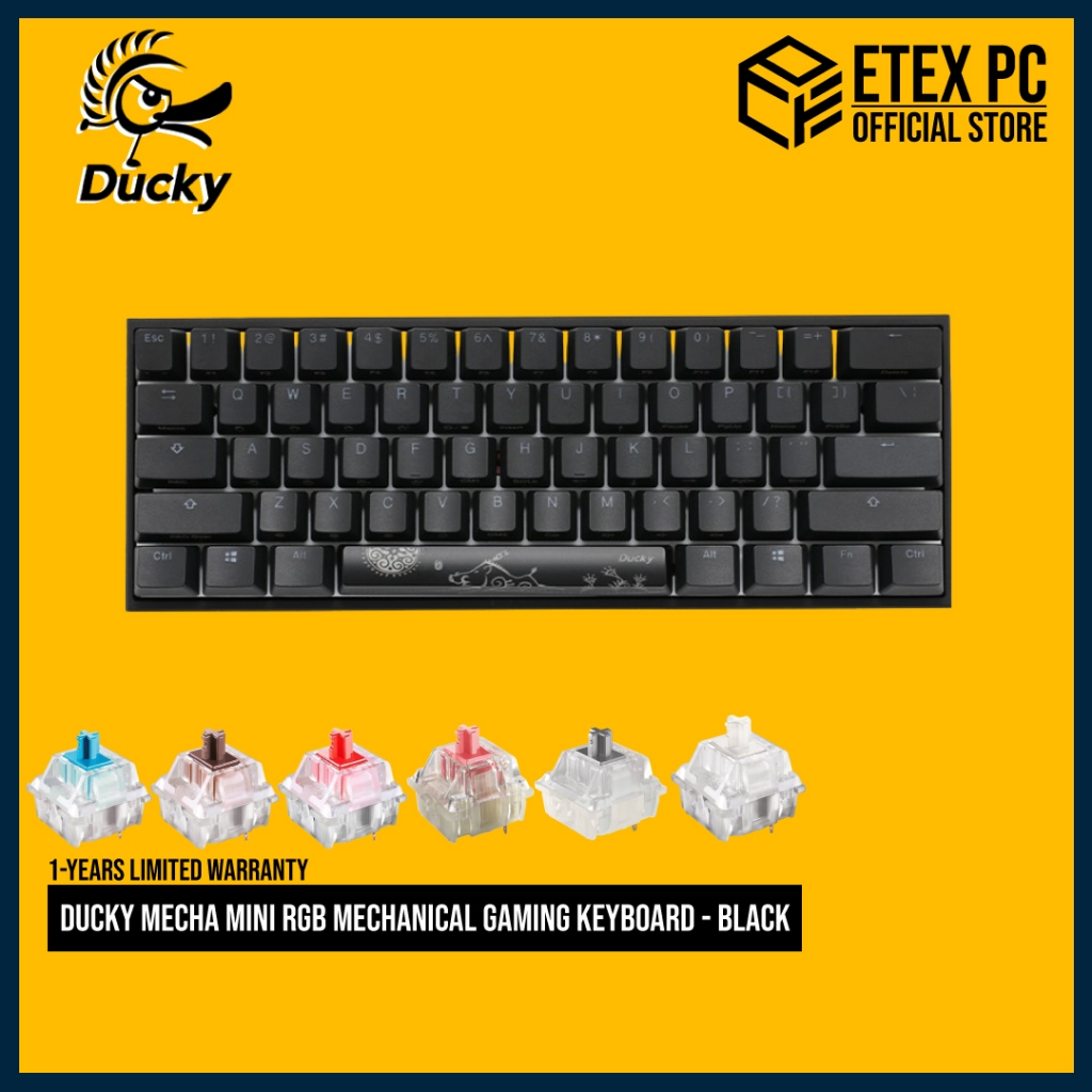 Ducky Mecha Mini RGB Mechanical Gaming Keyboard - Black (Mx Blue/Mx ...