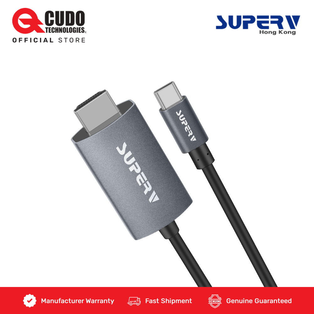 SuperV High-Speed Type-C to HDMI 4K Cable - HC01 (2m) | Shopee Malaysia