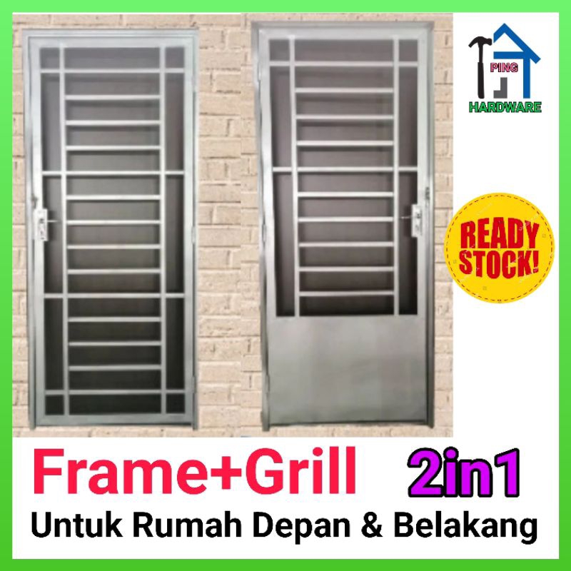 (Ready Stock) 2in1 Frame + Grill (Lock ikut sekali) | Shopee Malaysia
