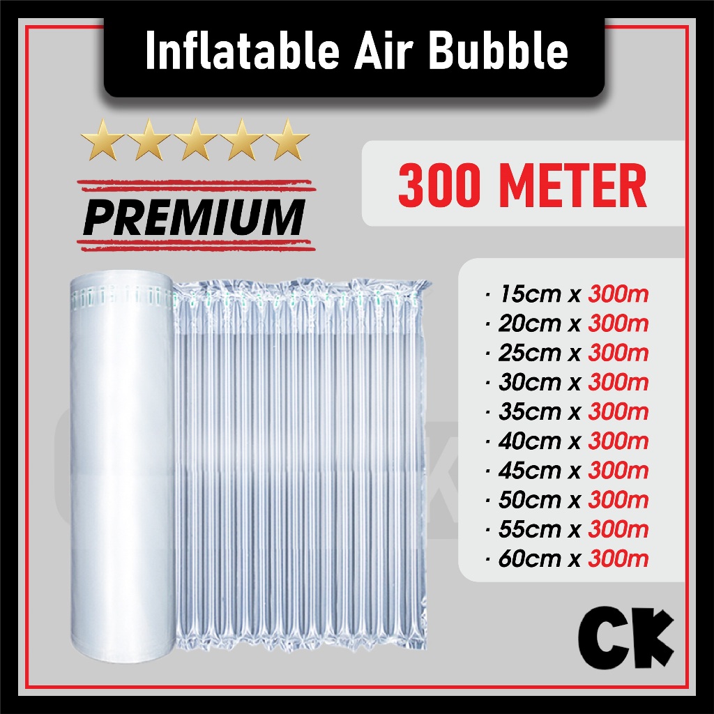 300meter INFLATABLE AIR BUBBLE PACKAGING PROTECTIVE BUBBLE WRAP PACK ...