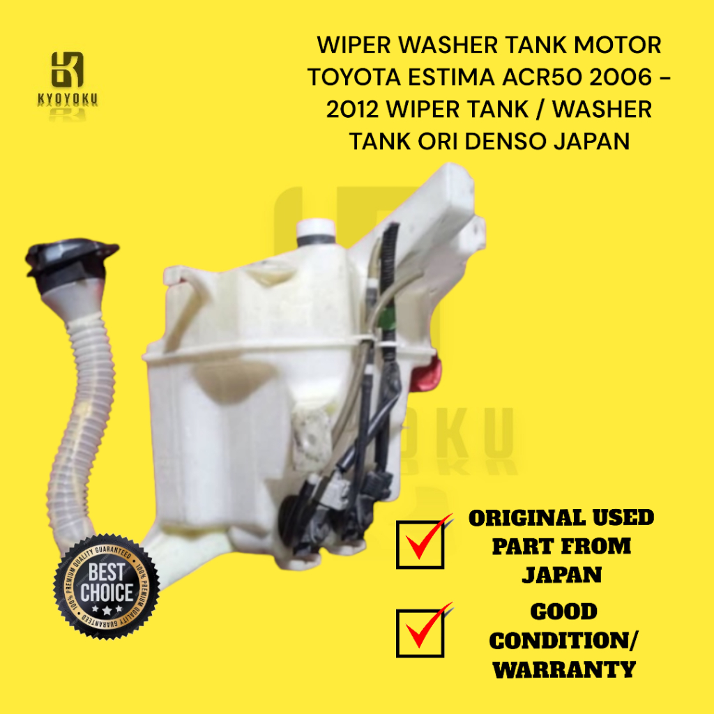 WIPER WASHER TANK MOTOR TOYOTA ESTIMA ACR50 2006 - 2012 WIPER TANK ...