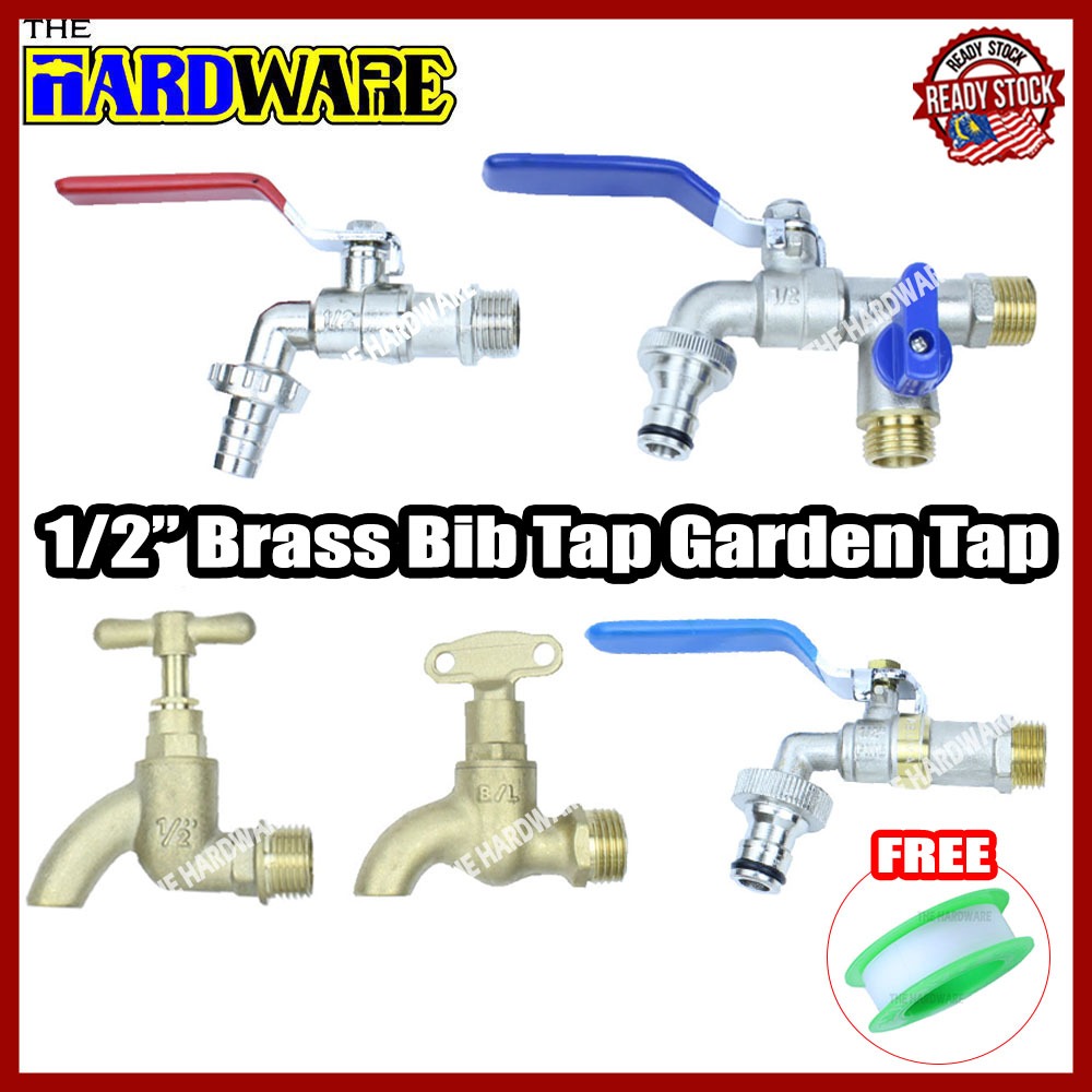 1/2" Outdoor Garden Tap Italy 2Way Washing Machine Bib Tap Loose Key Wall Tap Zinc Pili Air Luar ...