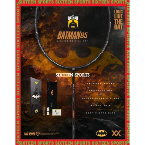 MAXX BATMAN 85 BADMINTON RACKET WITH BOXSET (FREE STRING + GRIP + COVER ...