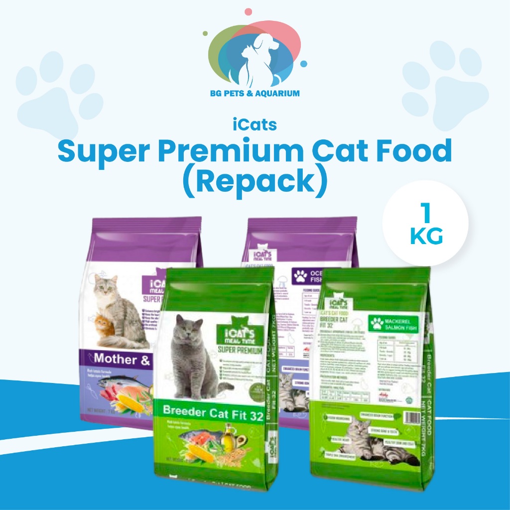 iCats Super Premium Cat Food Mother Baby 1KG / Adult Fit 32 1KG ...