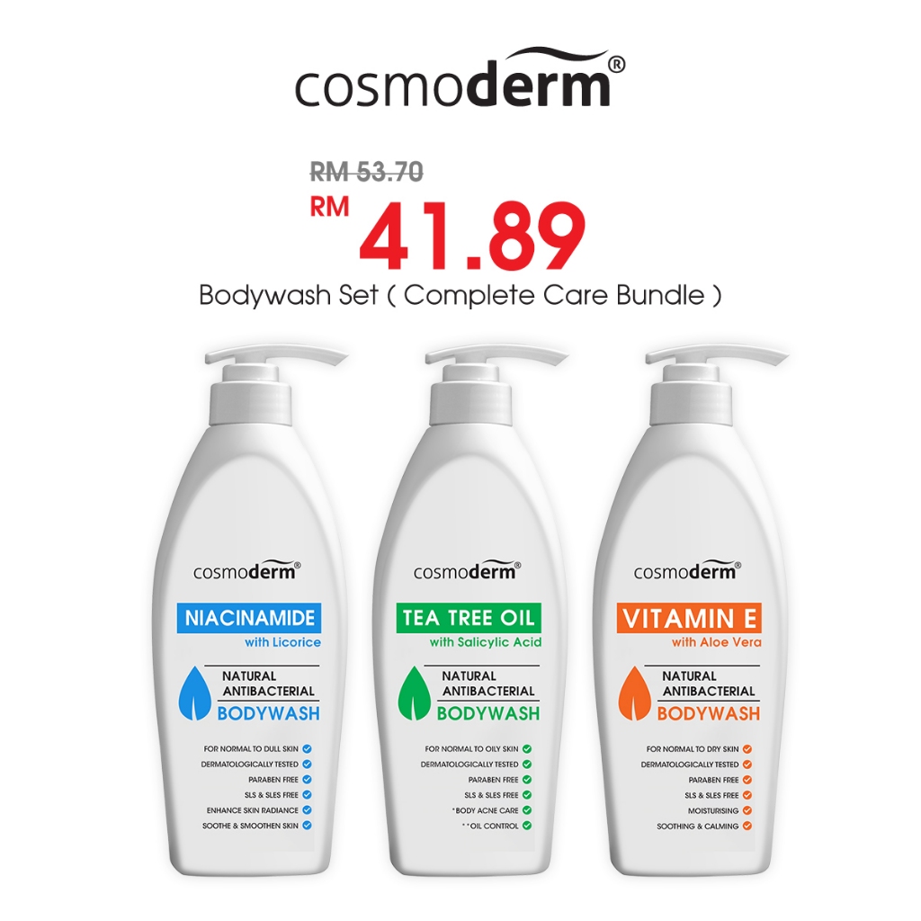 Cosmoderm Bodywash Set ( Complete Care Bundle) | Shopee Malaysia
