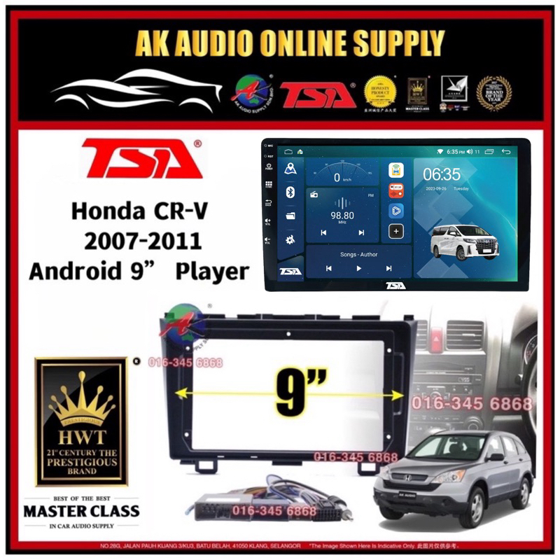 818 2+32GB TSA Honda CRV G3 2007 - 2011 ( Small ) Android 9'' inch DSP ...