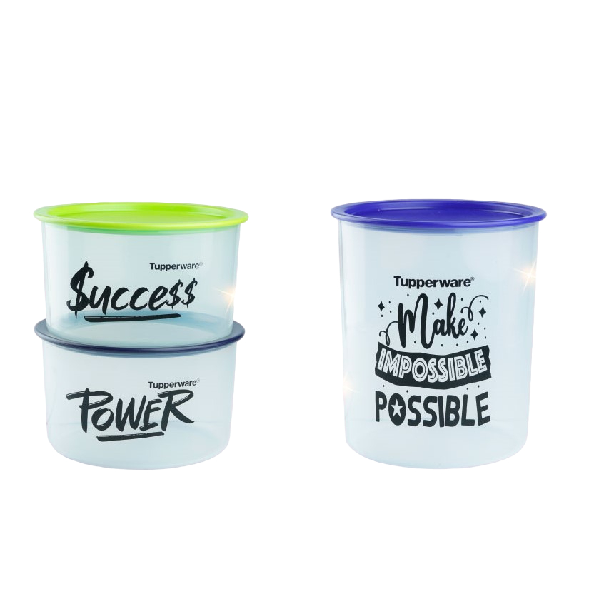 [READY STOCK] !!SALE‼️ Tupperware One Touch Topper Medium (2) 1.4L + One Touch Canister Medium ...