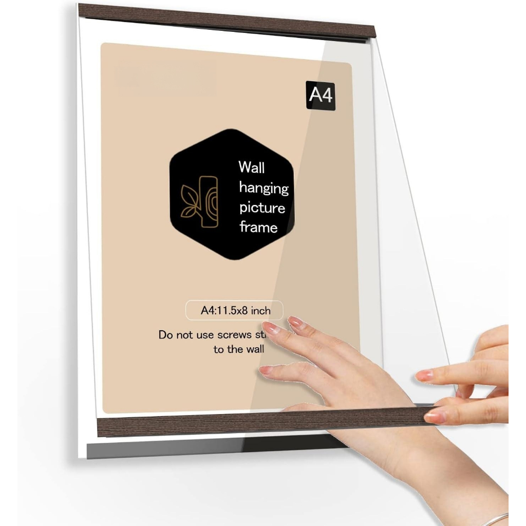 Acrylic A4 Magnetic Frame Photo Wall Magnetic Wall Display Frame ...