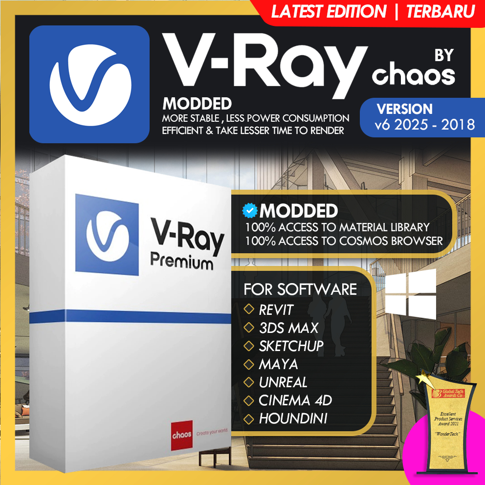 🔥100% WORKS🔥 Chaos Vray 2024 v6 v5 v4 💥Able to access Material Lib 💥 Able to access Cosmos ...