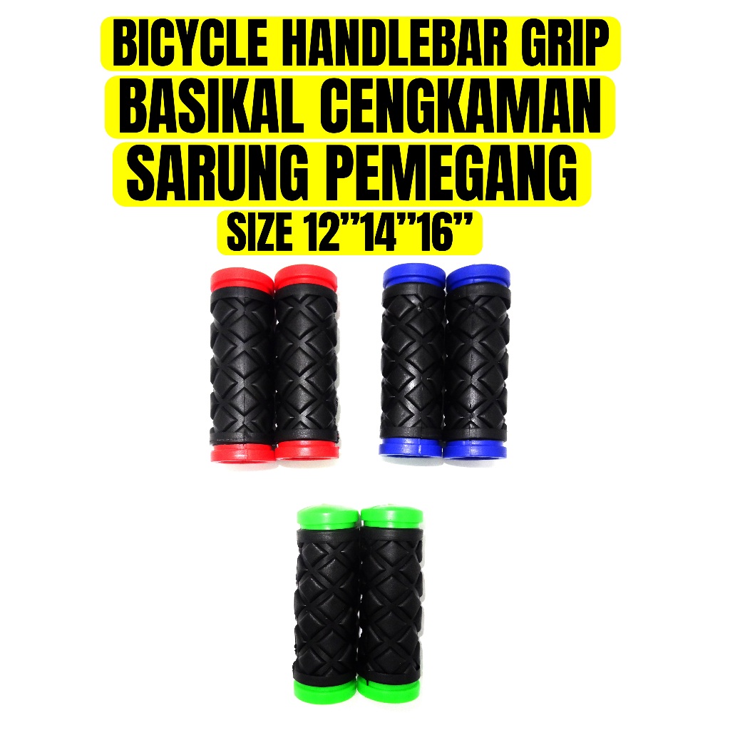 KIDS BICYCLE HANDLEBAR GRIPS SILICONE RUBBER SARUNG TANGAN CENGKAMAN ...