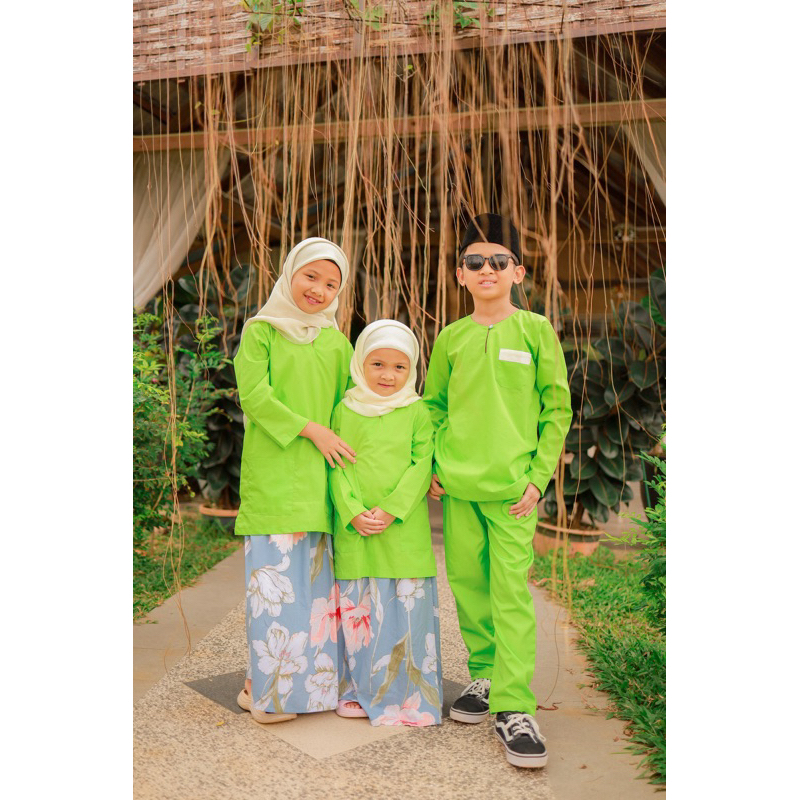 Sale Baju Raya Sedondon Hijau Pucuk Pisang | Shopee Malaysia