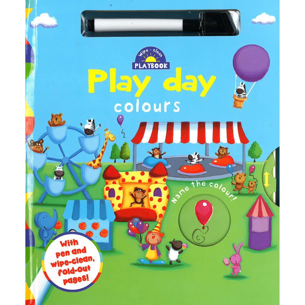 Wipe-Clean Playbook: Play Day Colours | Activity Book with Pen for Kids ...
