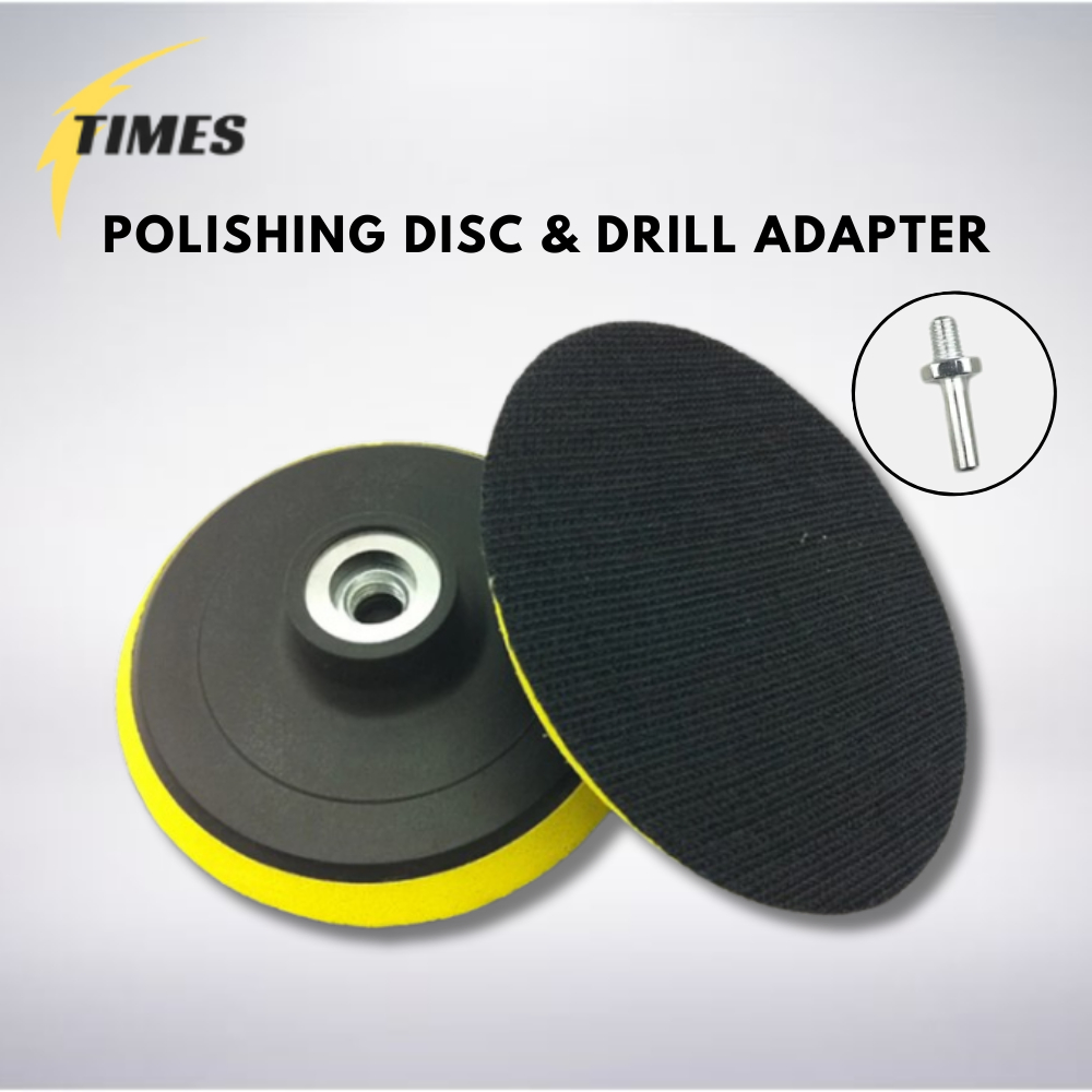 6 Inch Velcro Polishing Disk M14 Thread Drill Adapter Adhesive Pad ...