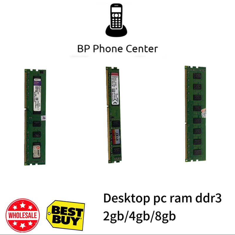 desktop pc ram ddr3 2gb/4gb/8gb 1333/1600mhz branded 100% tested ...