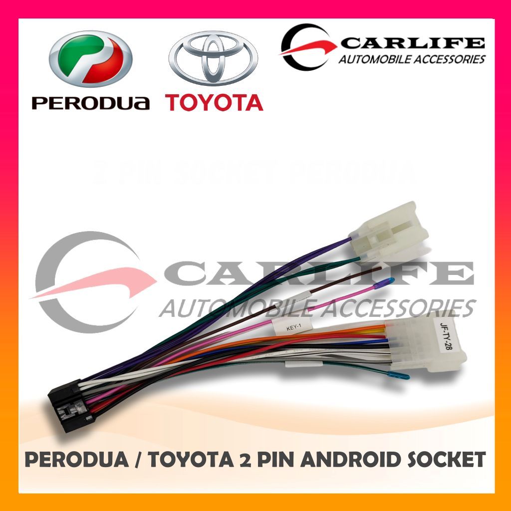 TOYOTA PERODUA Android Player Plug & Play Socket 100% Pure Copper ...