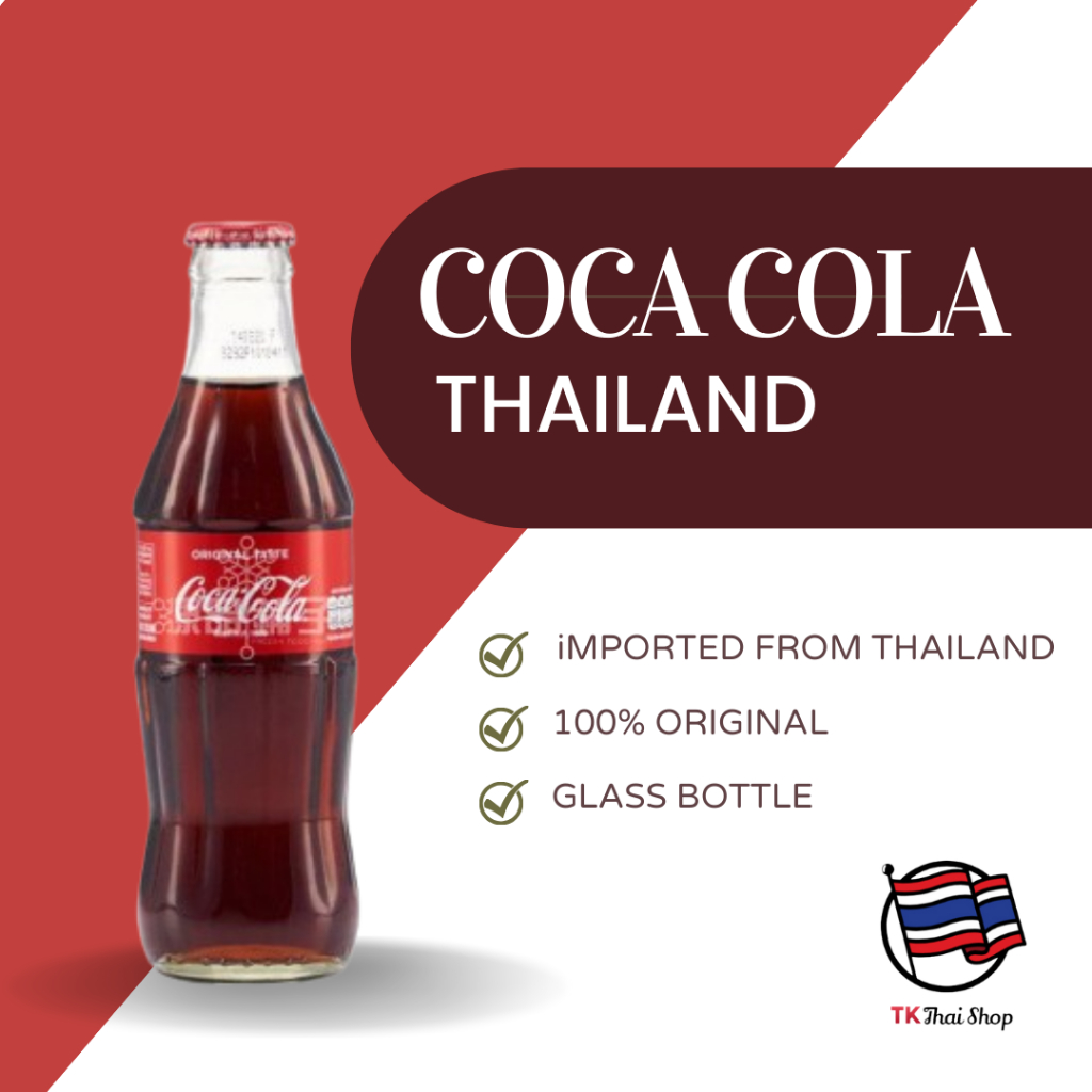 D1002 IMPORTED THAILAND / THAI DRINK GLASS BOTTLE -COLA, VITAMILK, SODA ...