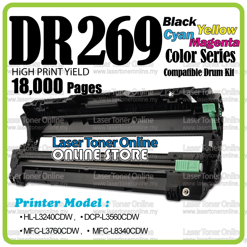 Compatible Brother DR269 DR269CL DR-269CL Drum TN269 TN269XL HL L3240cdw L3280cdw DcP-L3560cdw ...