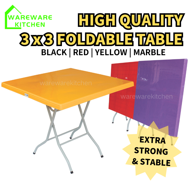 Foldable Plastic Table 3'x3' Hawker Table Mamak Table Meja Plastik Meja ...