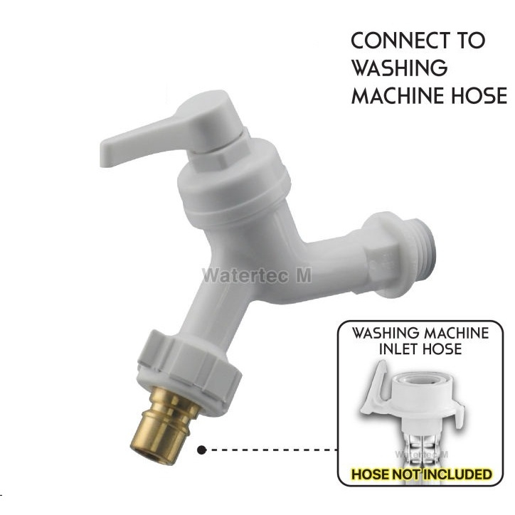 TRUFLO Bib Tap L501B BRS N3/4B - faucet for washing machine inlet hose ...
